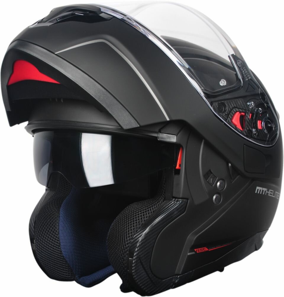 MT HELMETS Мотошлем, цвет: черный матовый, размер: M