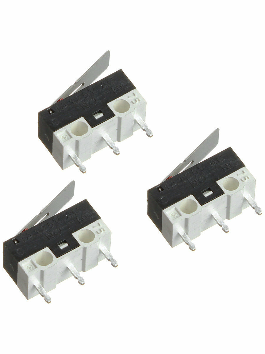 Микропереключатель 12.8*6.5*5.8 мм (упаковка 3шт) Ruichi DM1-01P-30 рычаг 1А 125В VAC