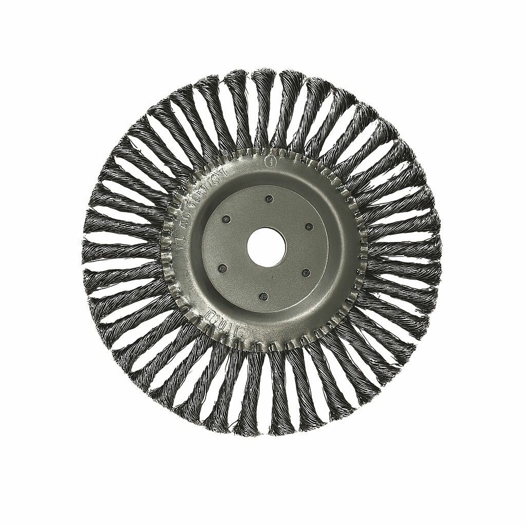 Щетка дисковая для УШМ 200х22 плоская крученая стальная Jesda