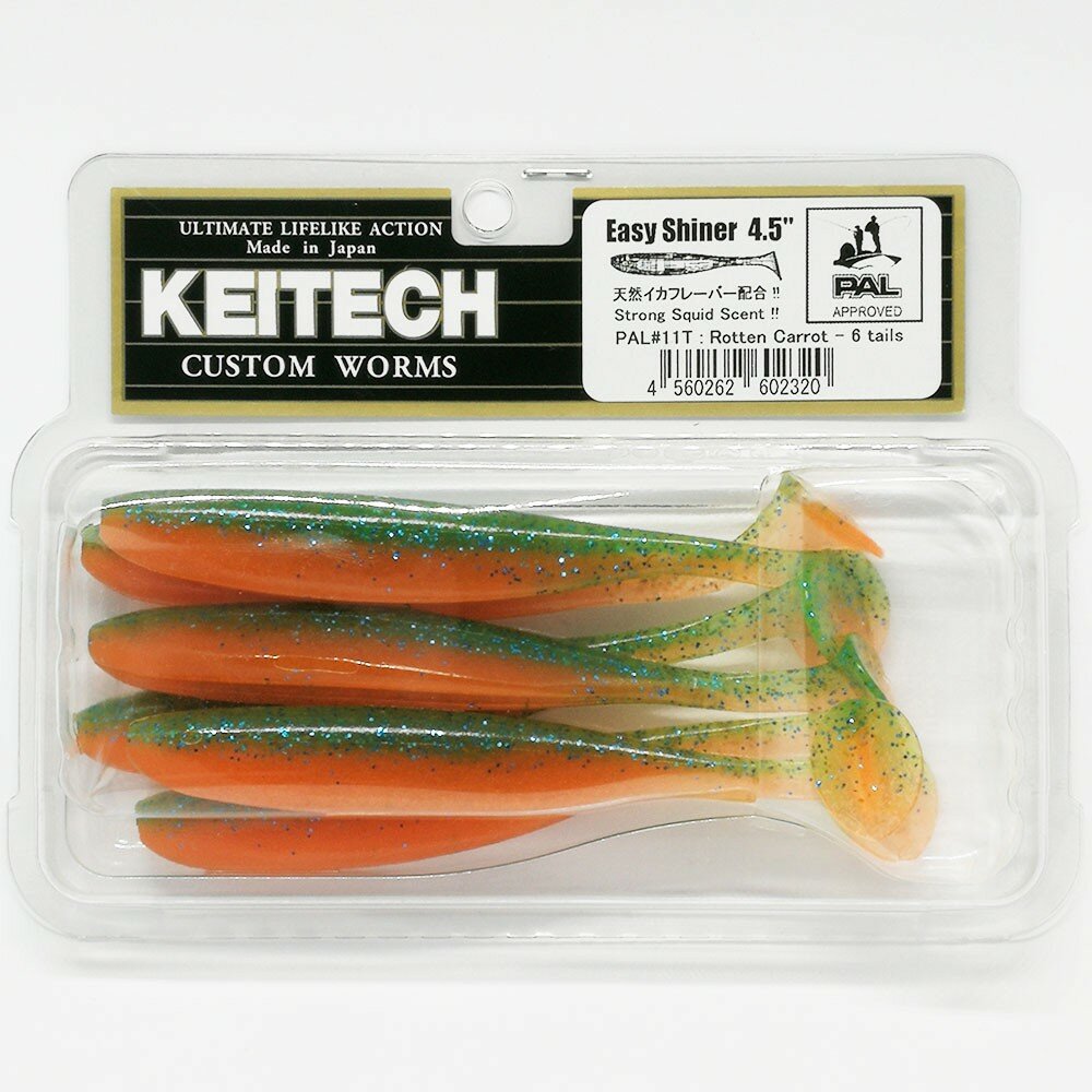 Приманка силиконовая Keitech Easy Shiner 4.5 PAL#11T Rotten Carrot