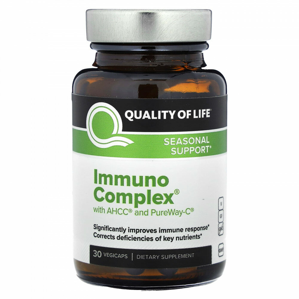 Quality of Life, Immuno Complex®, 30 растительных капсул