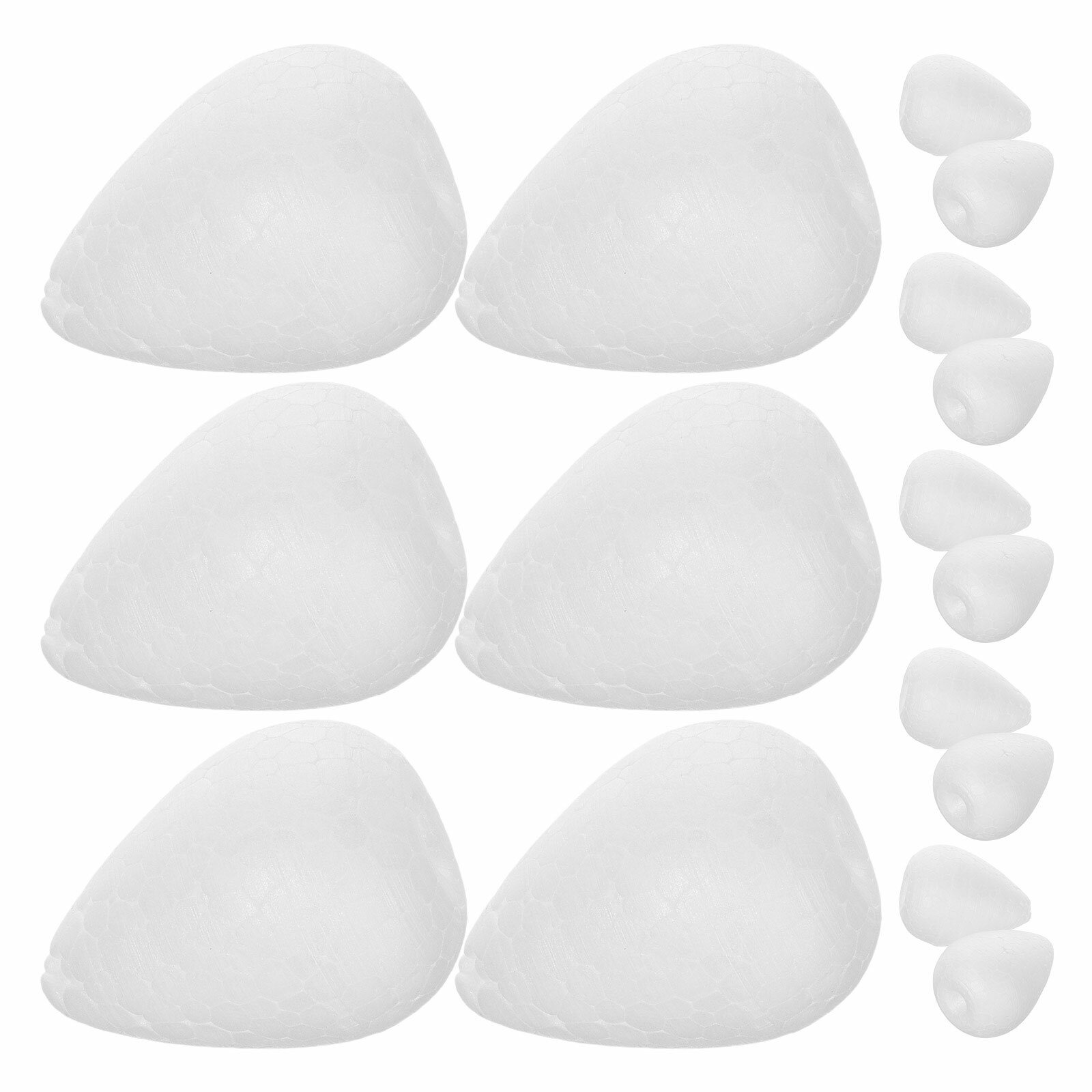 Белые бутоны роз из пенопласта, 50 шт, для свадебного декора и рукоделия