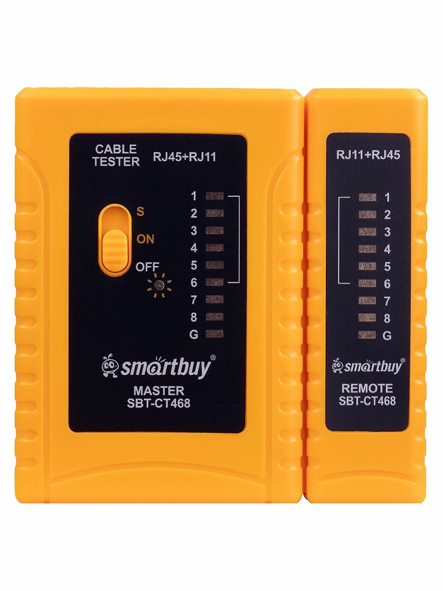 Тестер интернет кабеля CT468 RJ-45, RJ-11 Smartbuy Tools