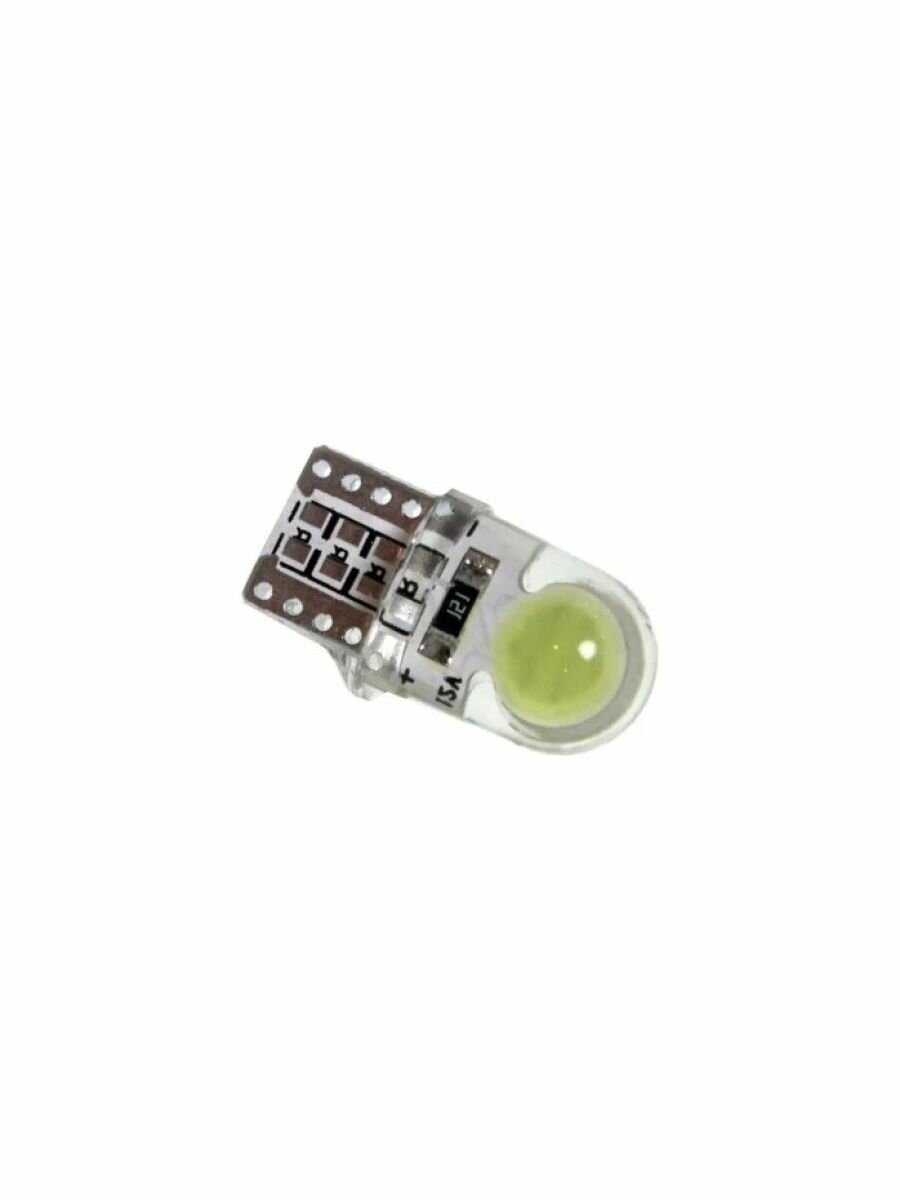 Светодиод T10 (2 LED) 0.48W COB (Diameter 6mm ) 12V W5W белый (YADA)