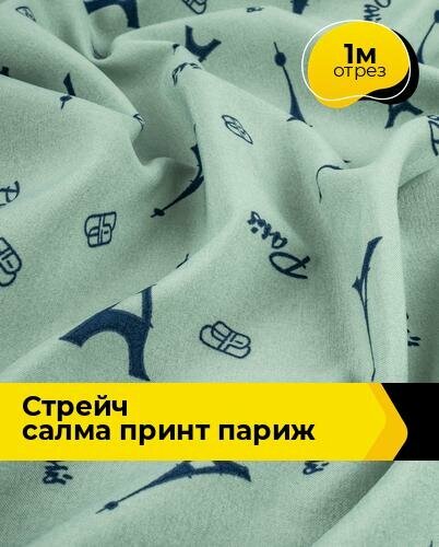 Ткань для шитья и рукоделия "Салма" стрейч принт 1 м*150 см, цвет мультиколор