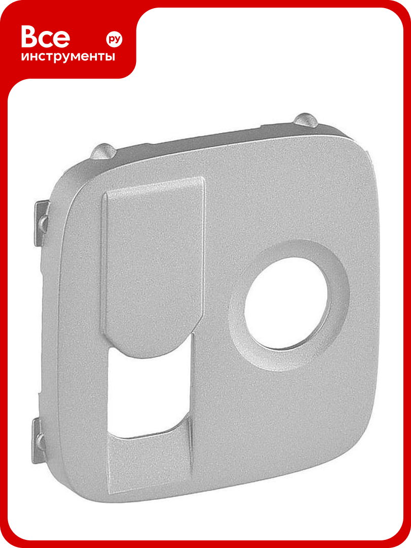 Лицевая панель розетки TV/RJ45 Legrand Valena ALLURE алюминий 754837
