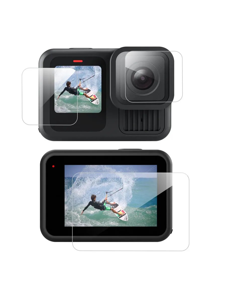 Набор защитных пленок для GoPro Hero 13, на экран и объектив