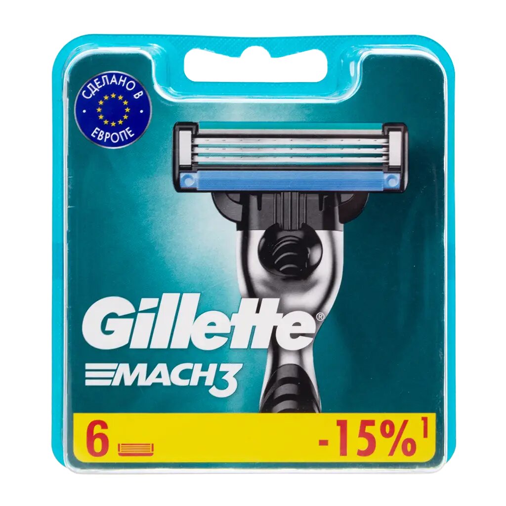 Gillette Mach3 сменные кассеты для бритья 6 шт