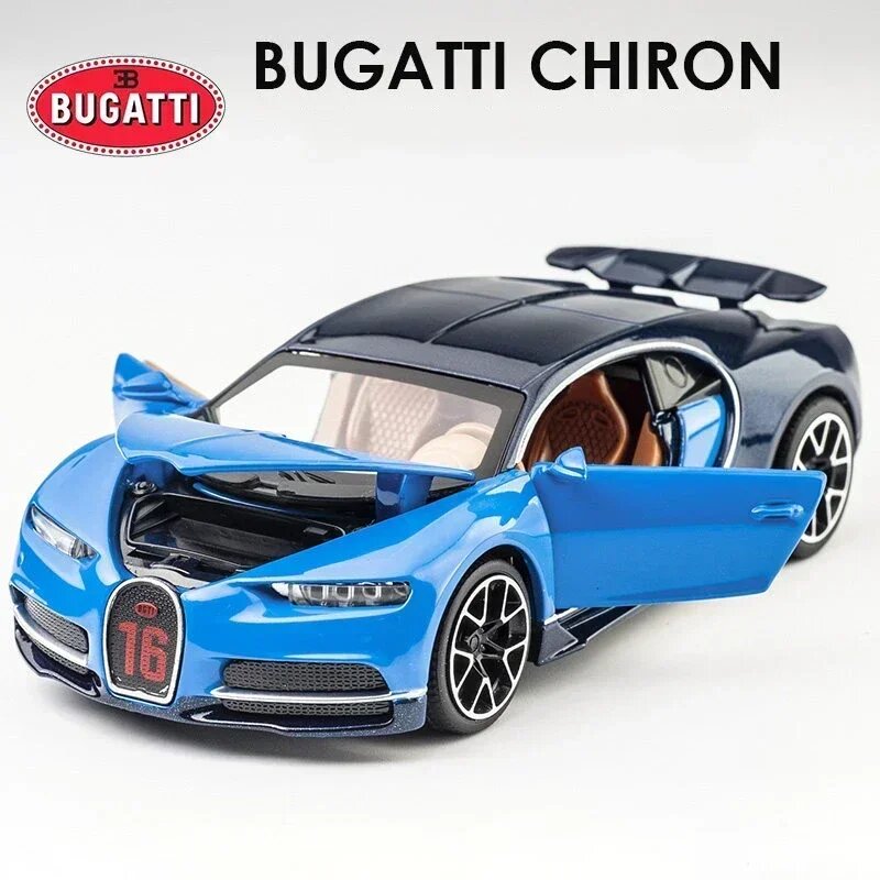 Металлическая машинка-игрушка Bugatti Chiron 1:32 для детей