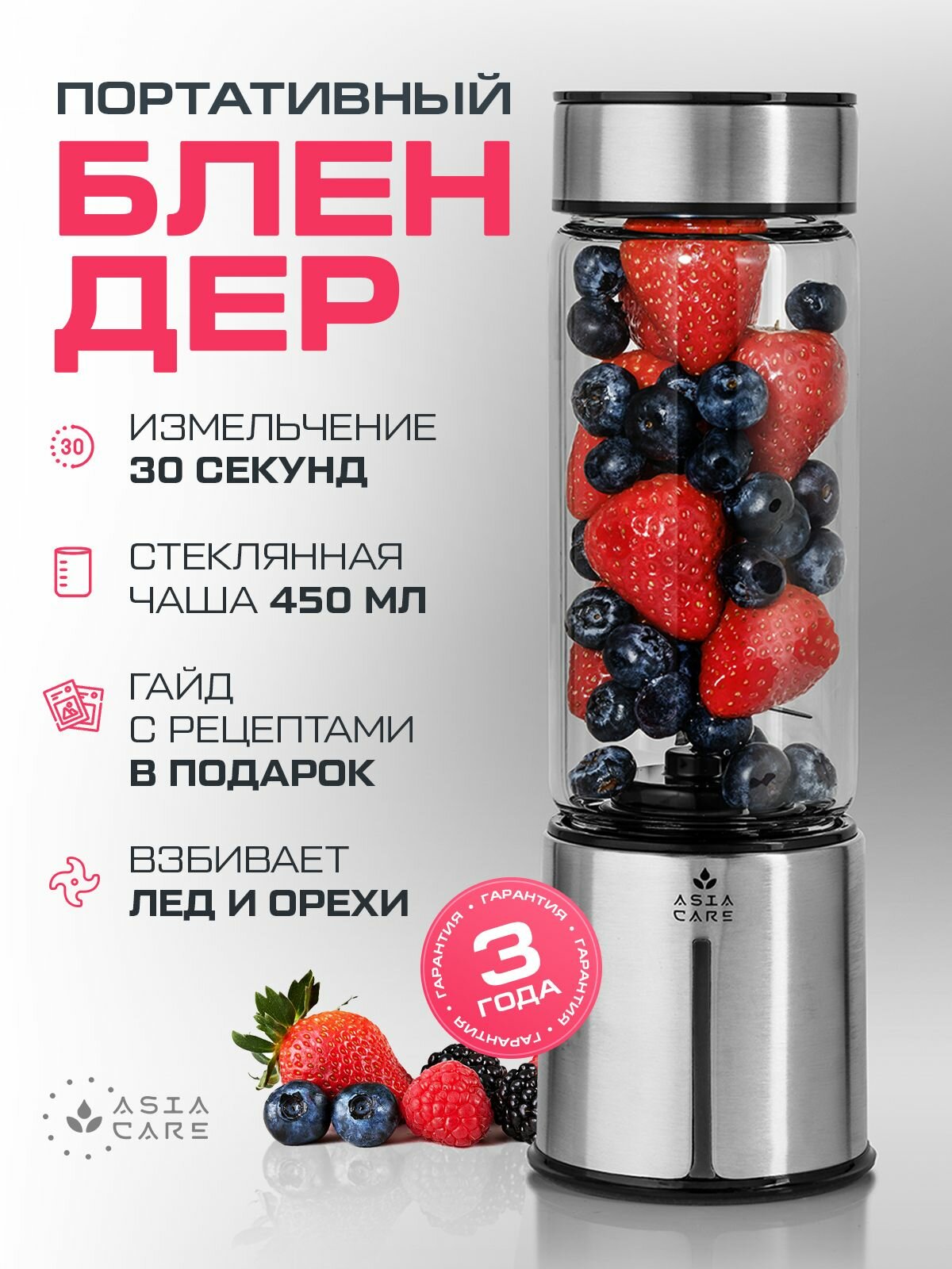 Блендер портативный AsiaCare для смузи