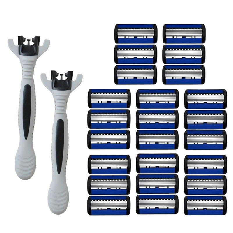 6-Layer Razor For Men Мужская бритва с набором сменных картриджей