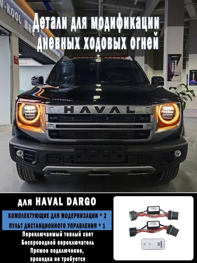 HAVAL Dargo Фары автомобильные, Огни дневные ходовые, 2 шт, арт. OZ-HVDG-DABSJ-01