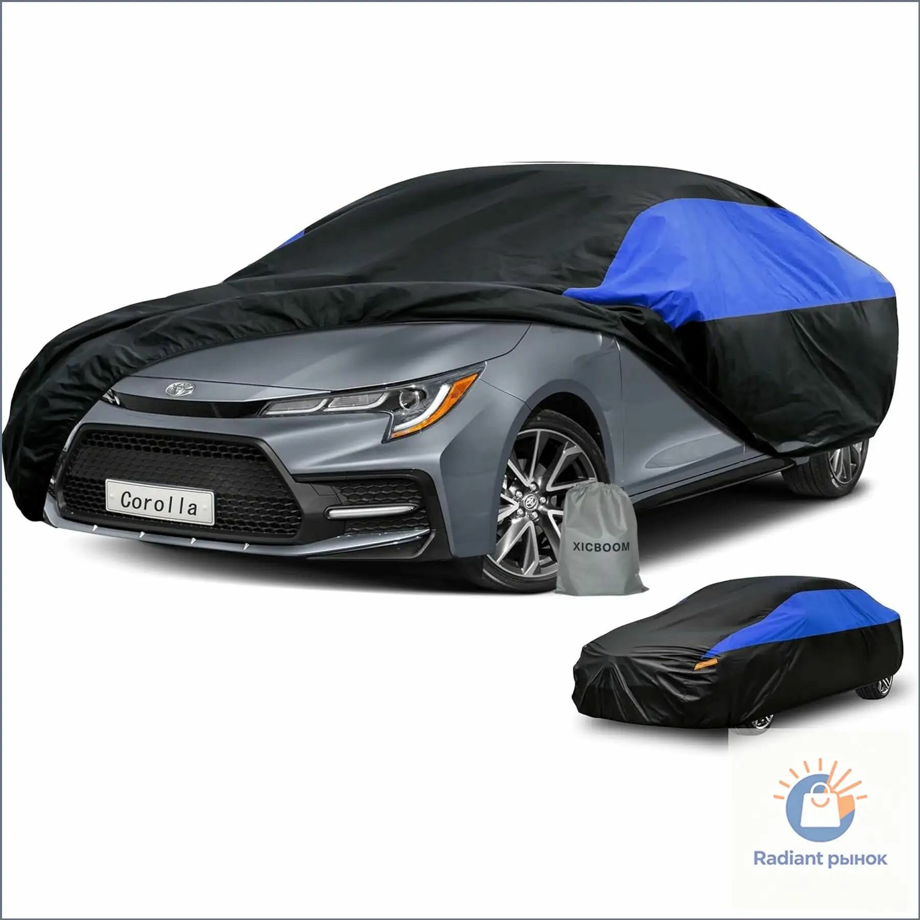 XICBOOM Чехол на автомобиль Toyota Corolla, Брезент, Оксфорд 210D, 1 шт.