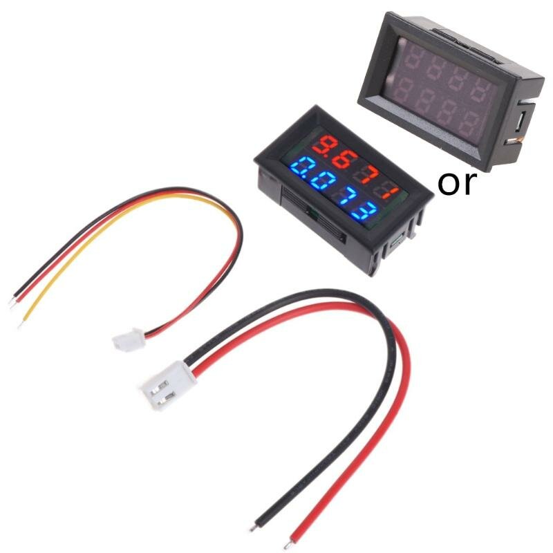 Вольтметр-амперметр DC 100V 10A 0.28 дюйма, Черный - Другое