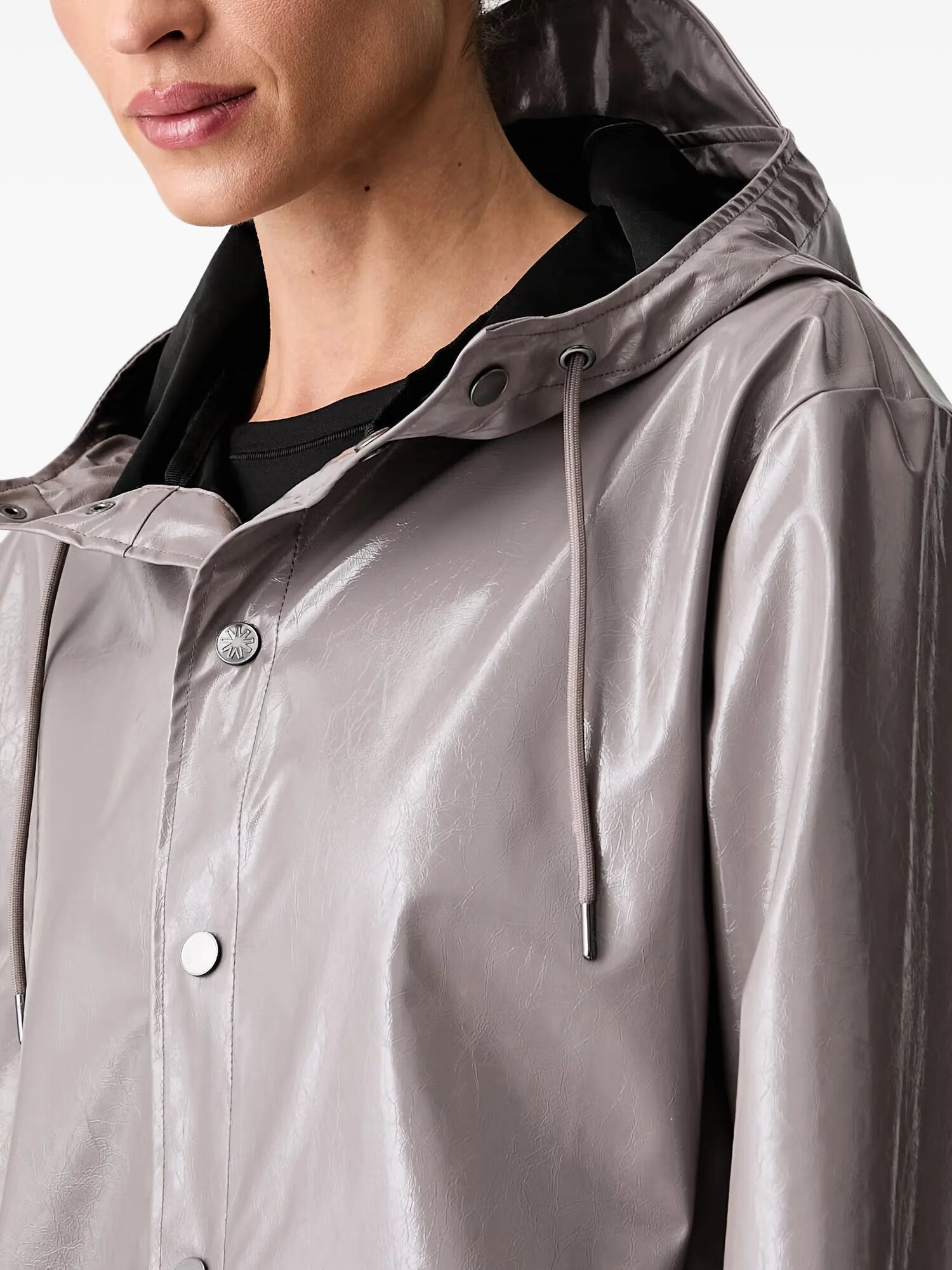 Пальто RAINS Hooded gloss-effect raincoat, размер 50 — фото 1