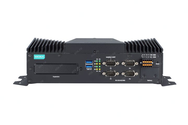 Микрокомпьютер MOXA V2406C-KL3-T x86 Computers. Intel 7th i3-7100U. 2GbE,4COM,6DI/2DO, HDMI/VGA, mSATA, Dual 2.5" SSD/HDD — фото 1