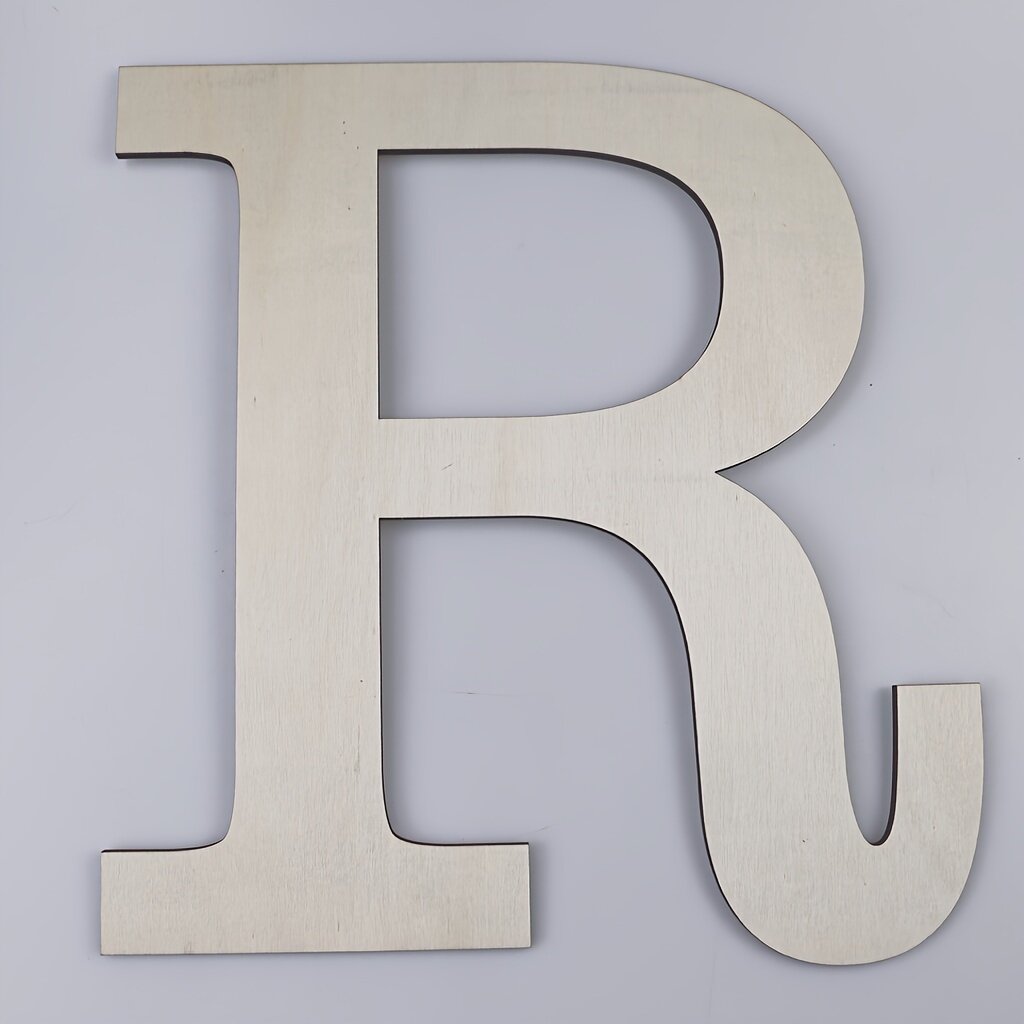 Деревянная буква R, 12 дюймов, некрашеная заготовка для DIY, декор для дома, праздника и свадьбы