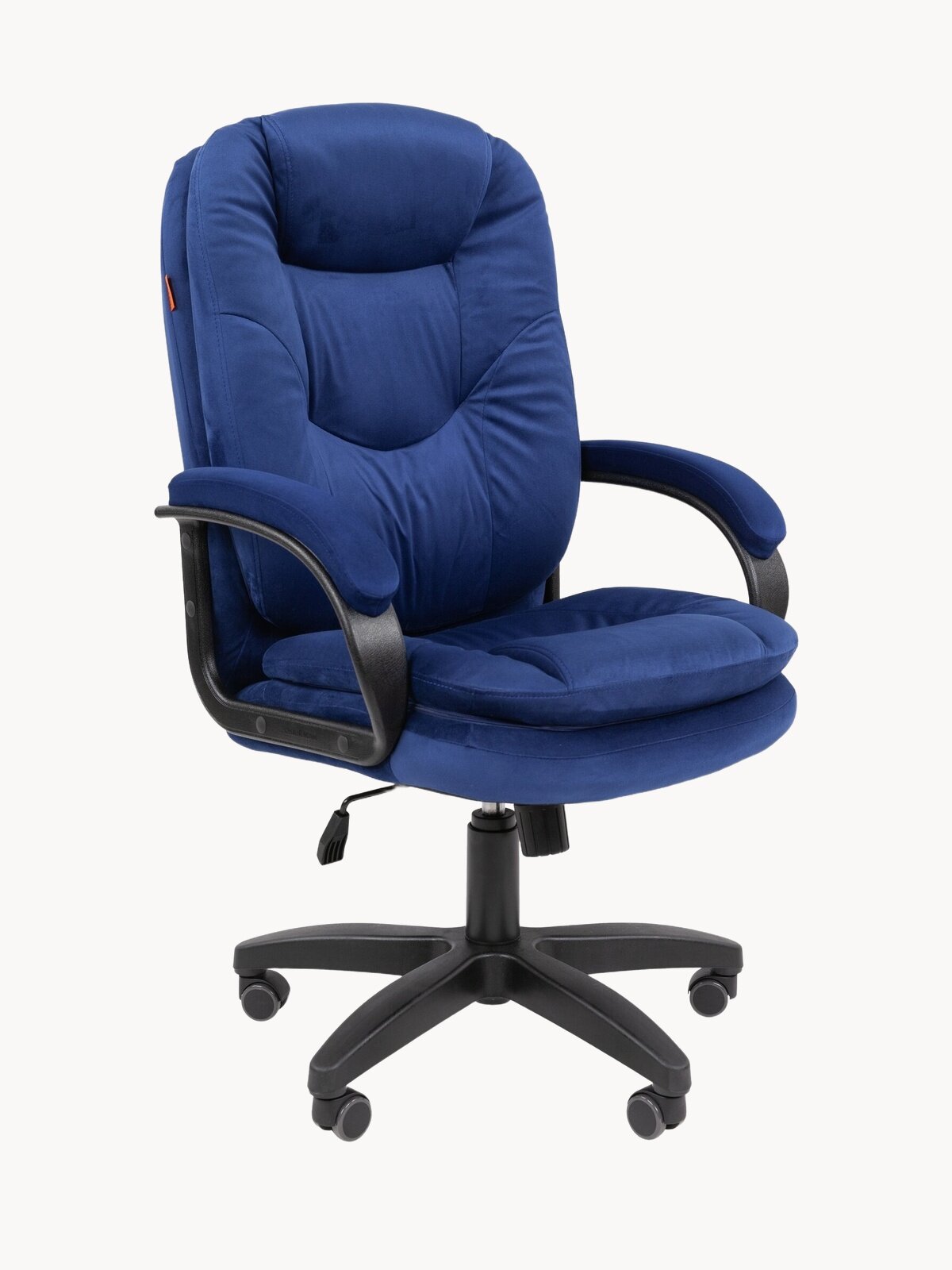 Компьютерное кресло CHAIRMAN HOME 668 LT, ткань велюр, синий, механизм качания мягкие подлокотники, для дома