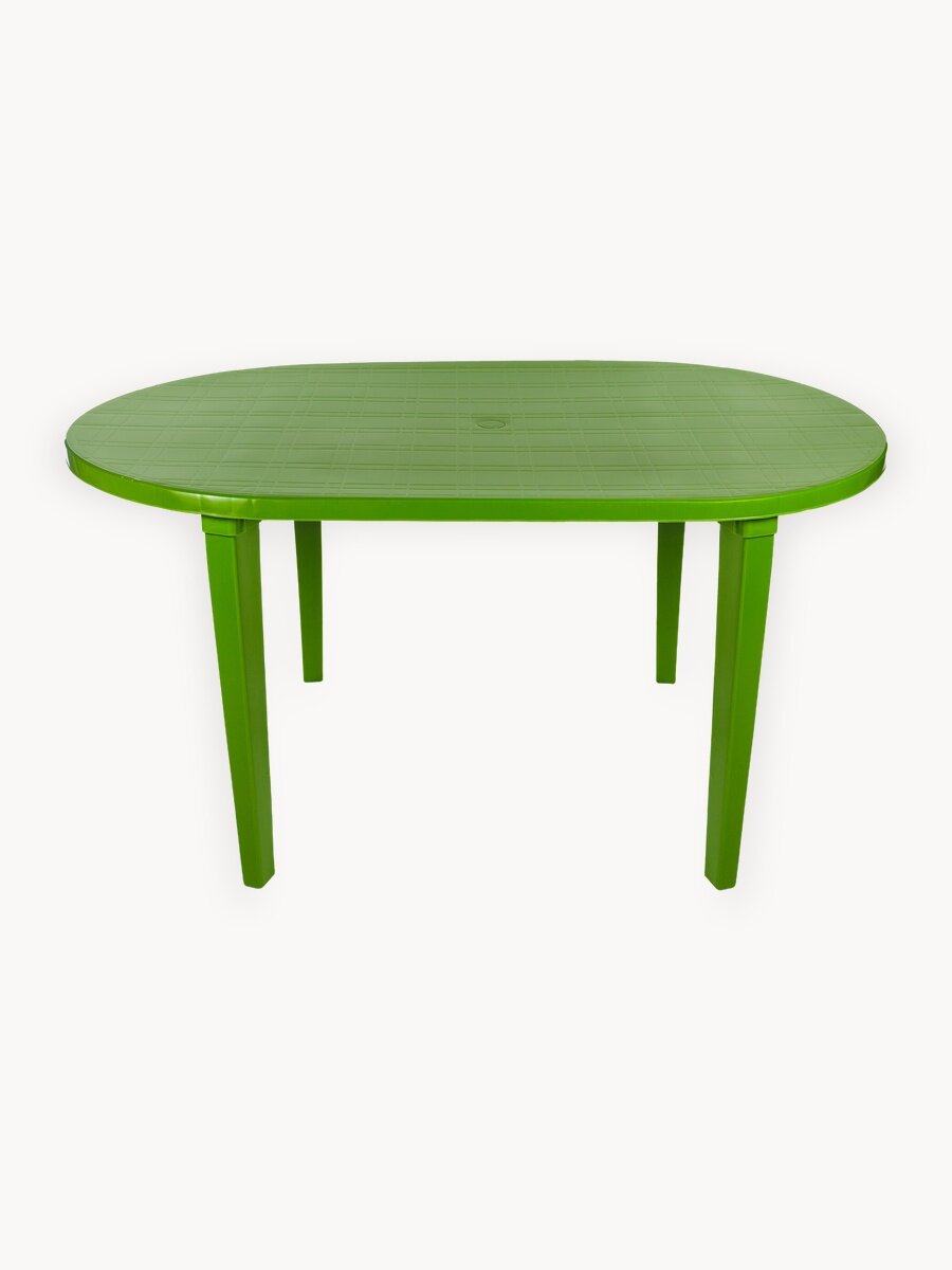Стол садовый СПГ, овальный, складной, зеленый, пластик, 140х80 см