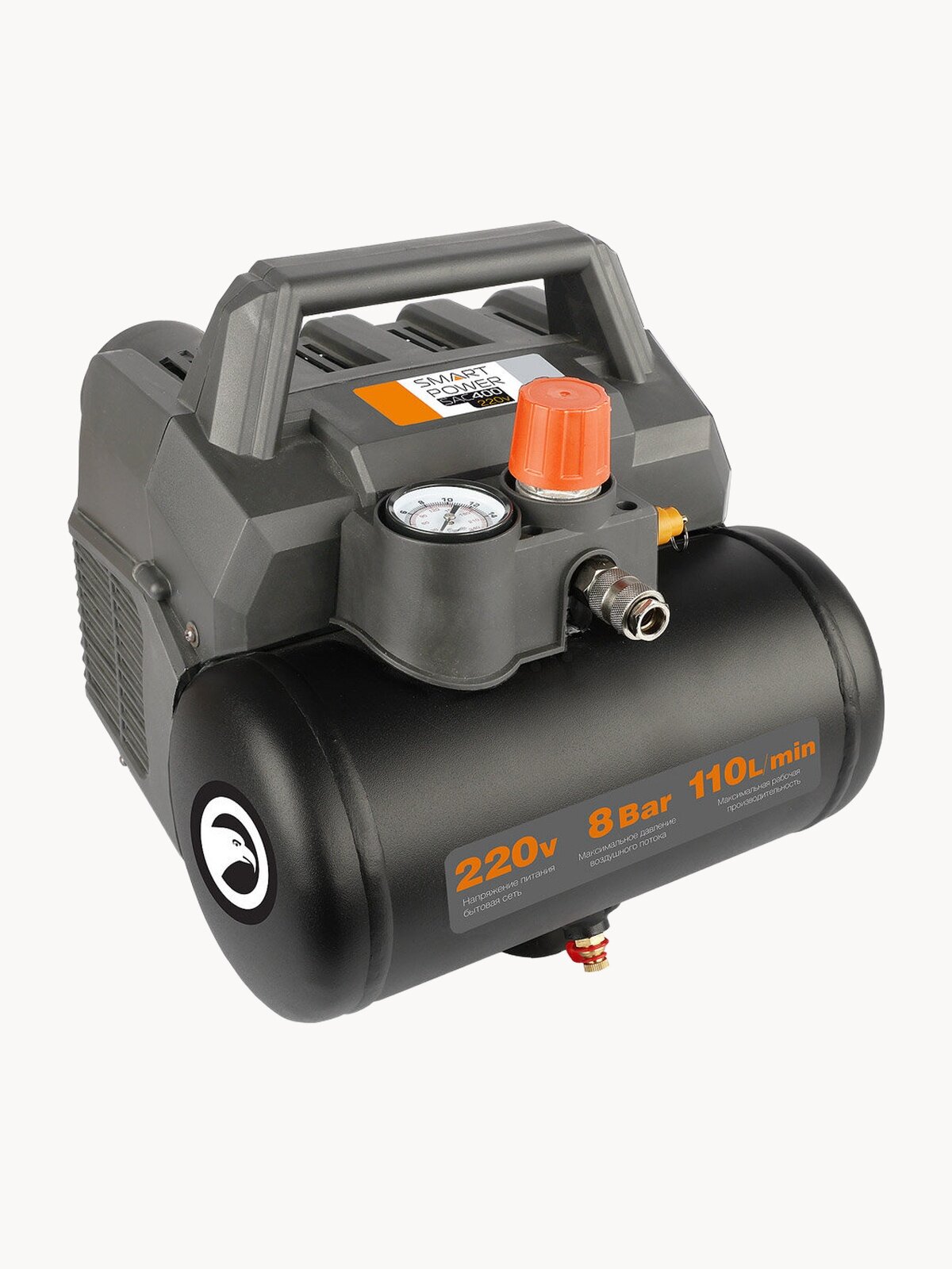 Универсальный малошумный компрессор BERKUT SAC-400, 110л/м, 600Вт, 220V