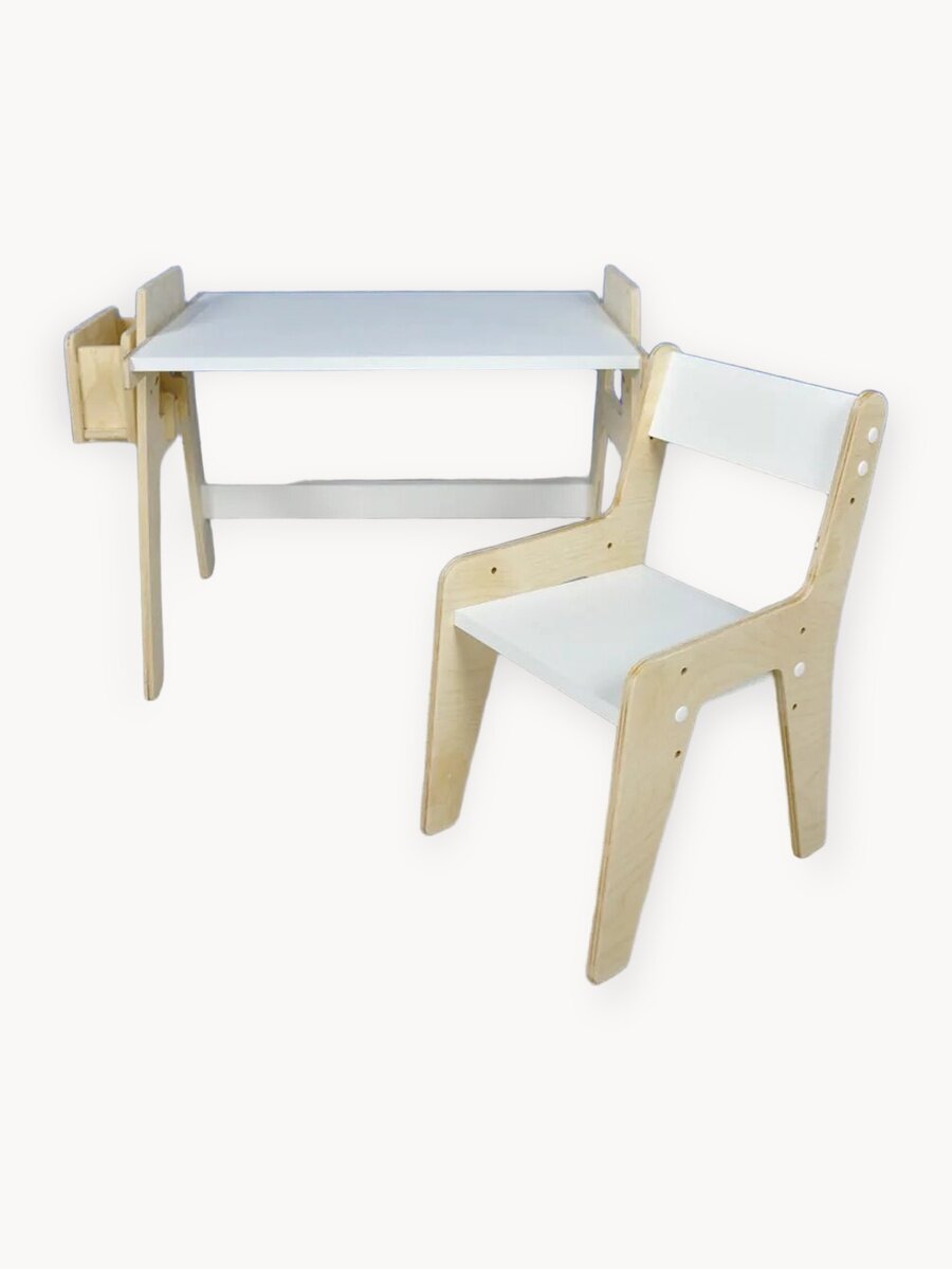 Детский растущий стул и стол мольберт с органайзером, комплект детской мебели