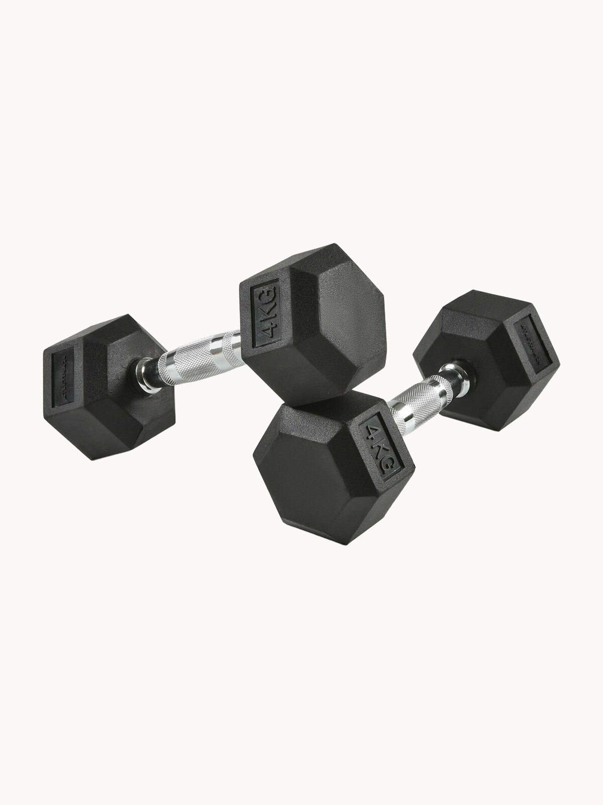Гантели 4 кг Atletika24 гексагональные обрезиненные, набор 2 шт — для фитнеса и силовых тренировок
