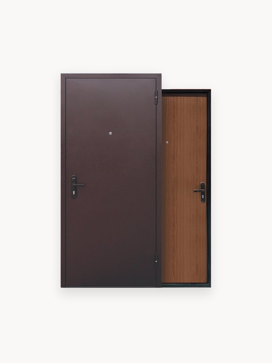 Входная металлическая дверь Foreman Ф-01 2050x960 мм, правая, Антик медь/Орех экко