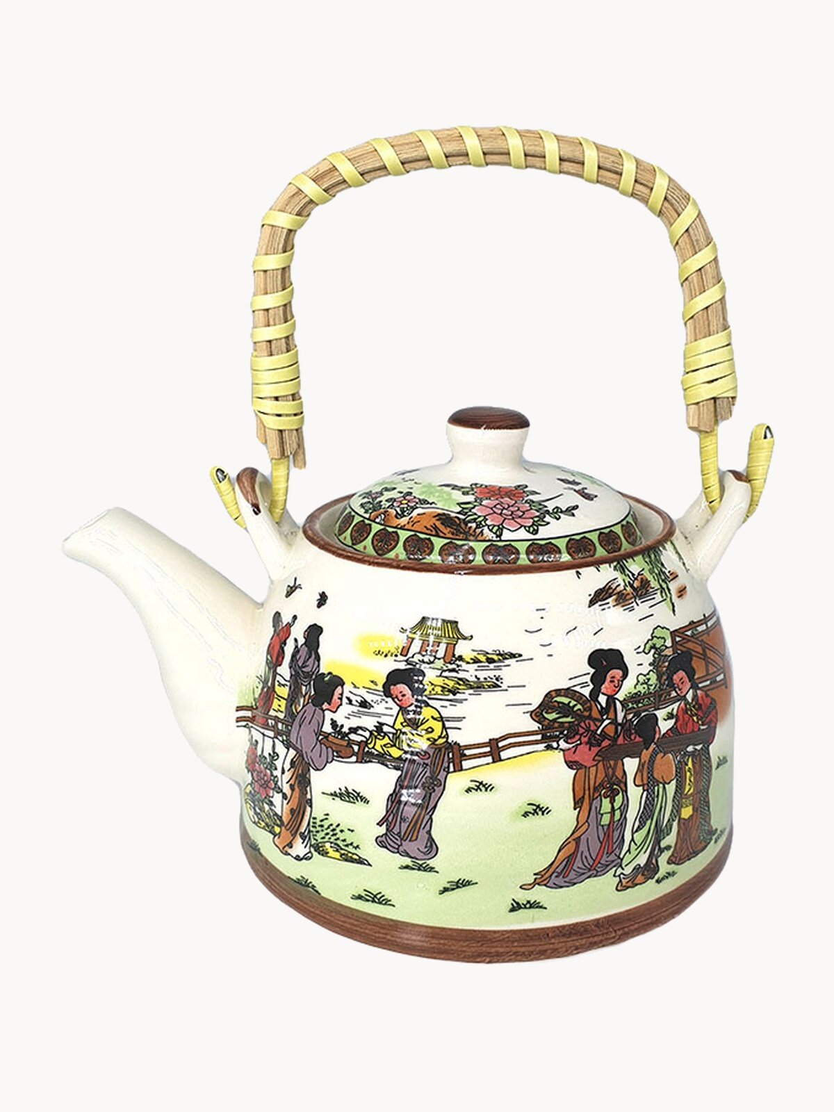 Чайник керамический заварочный с металлическим ситом «Парк», 600 мл