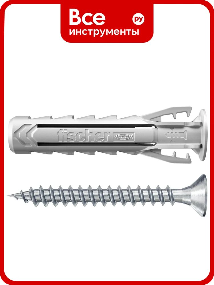 Дюбель с шурупом Fischer SX PLUS 6X30 S K NV 4.5 x 40 блистер 567827