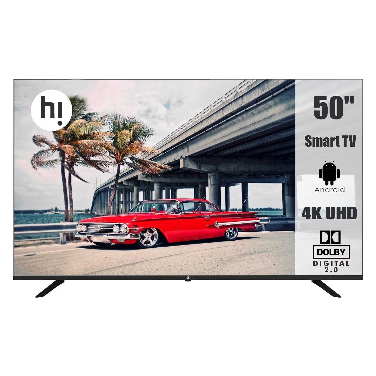 Телевизор Hi 50U239MSA, 50", 4K, Smart TV, IPS, Wi