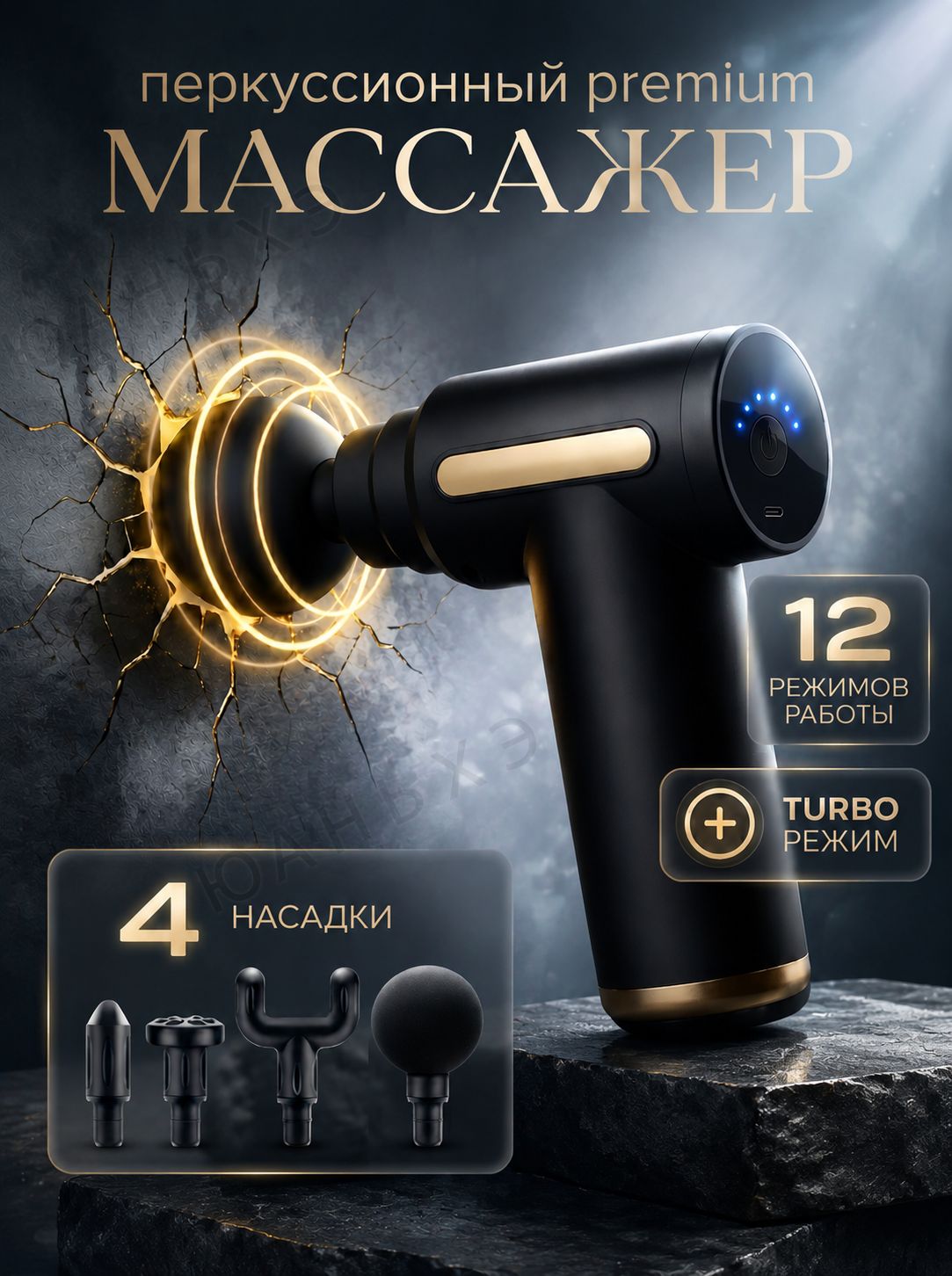 Перкуссионный массажер для спины и тела массажный пистолет