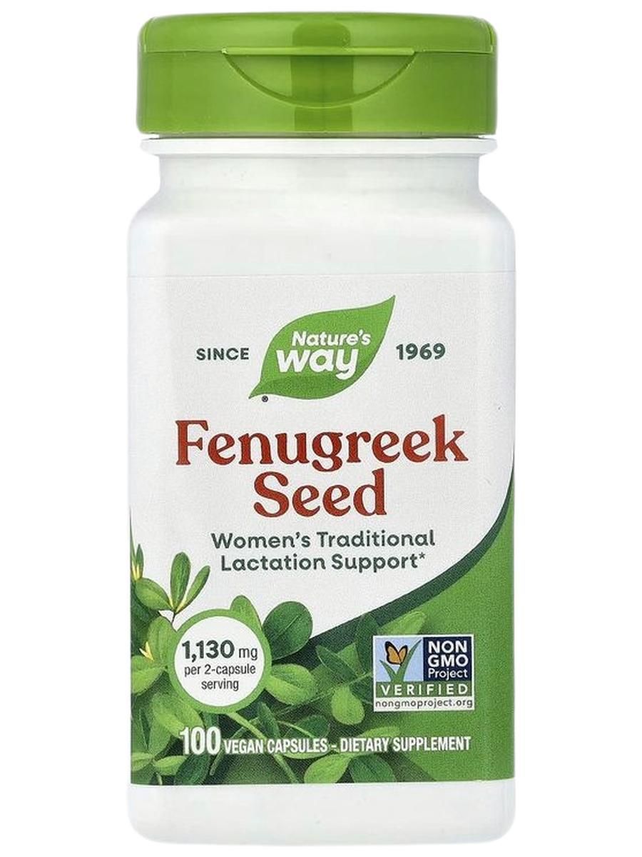 Nature's Way, Fenugreek Seed, Семена пажитника, 100 капсул