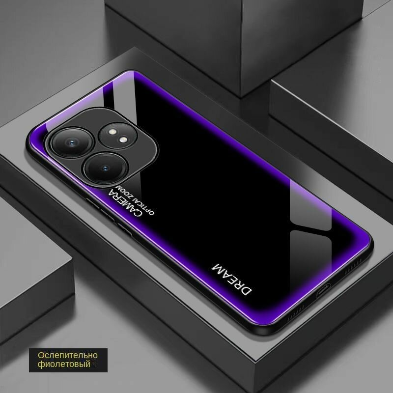 Подходит для Realme GT6 / GT 6T / GT Neo 6SE / GT Neo6(Реалми ГТ 6 и 6Т и Рилми Джи Ти Нео 6 и 6 СЕ)чехол для мобильного телефона из стеклянного материала, защитный чехол,+подарок защитное стекло