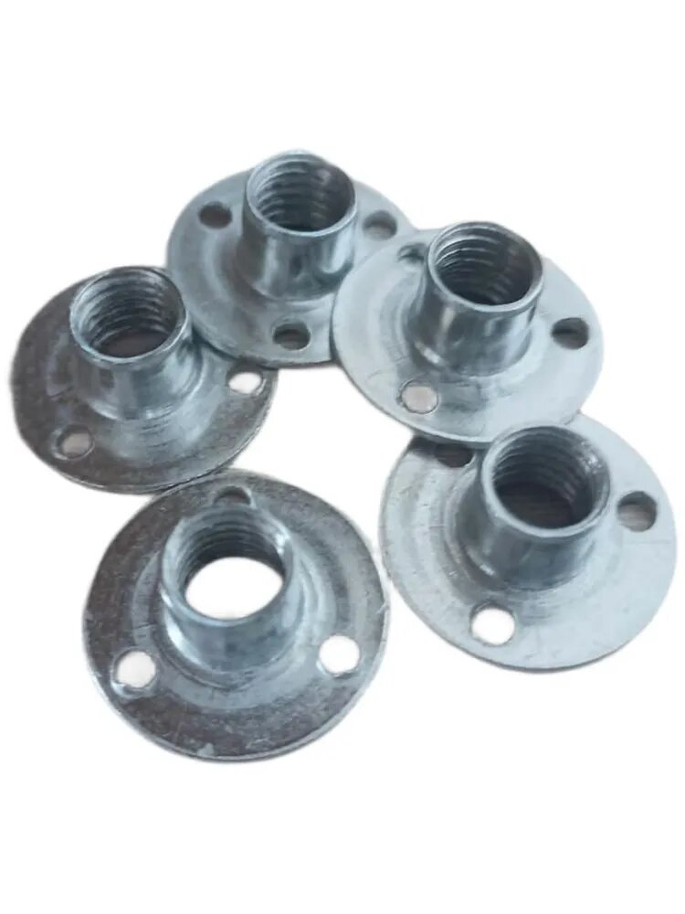 Гайка-шайба с резьбовой М10х1,5 из оцинкованной стали, 5 штук