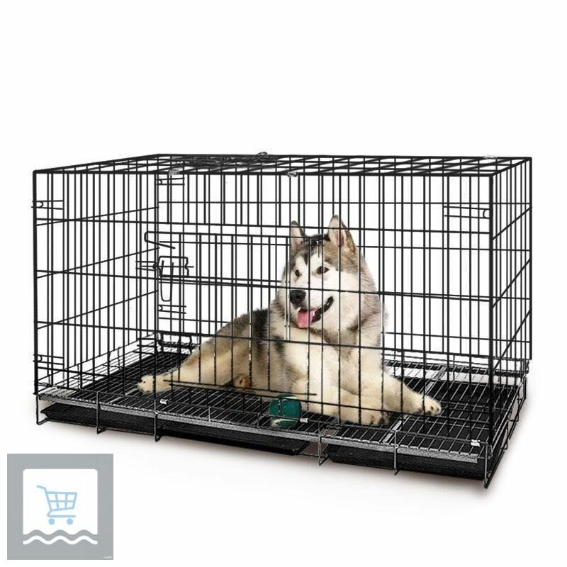 Большая собачья клетка 120x75x80см черная