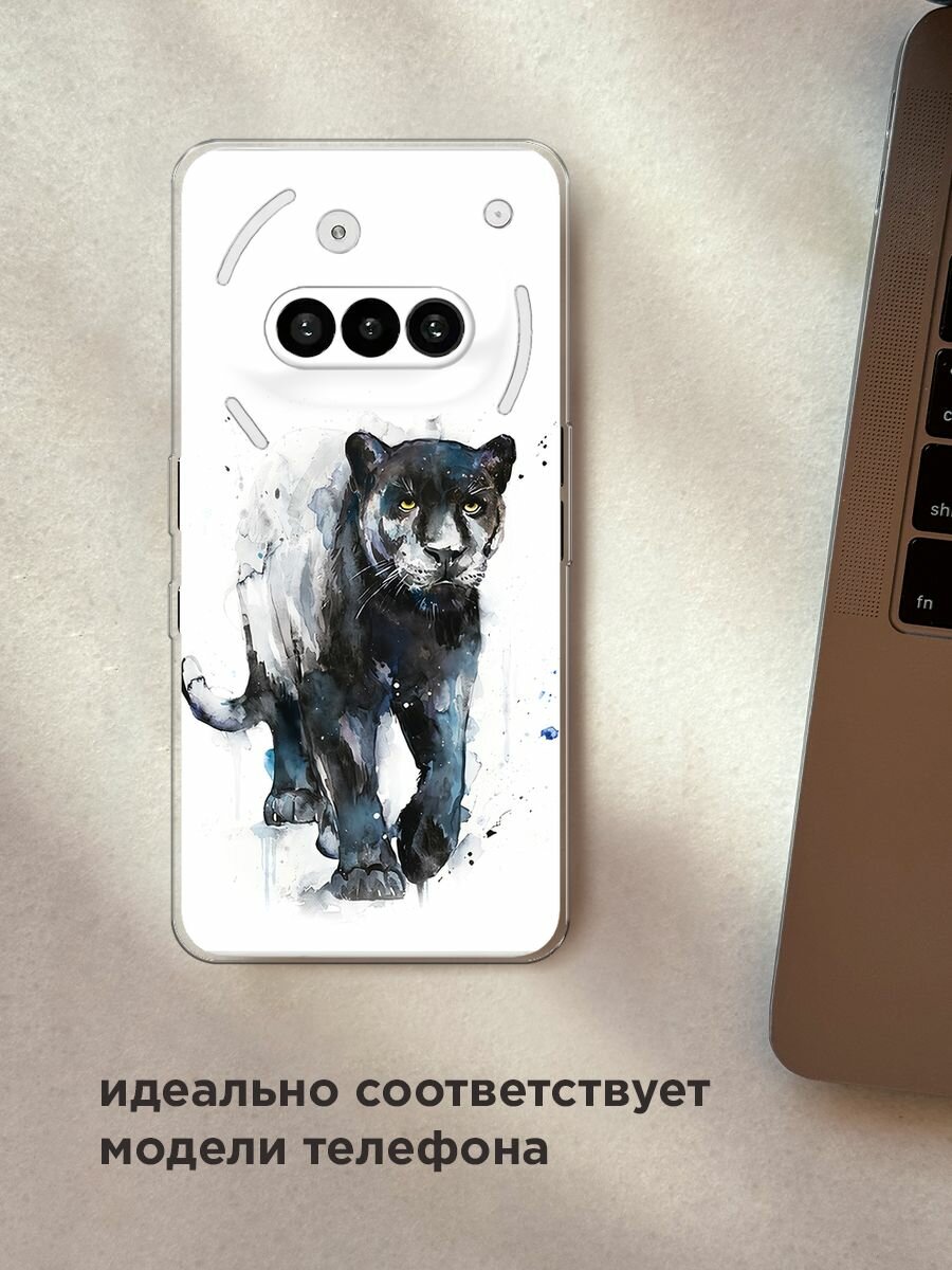 Чехол на Nothing Phone 3a / Нотинг Фон 3а с принтом "Пантера арт 3" — фото 1