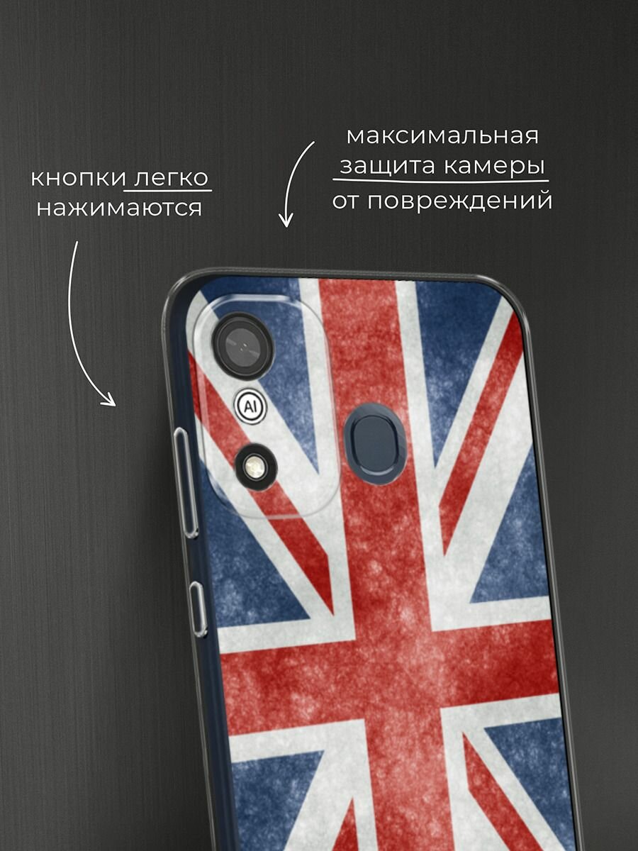 Чехол на Itel A27 / Ител А27 с принтом "Флаг Великобритании 1" — фото 1