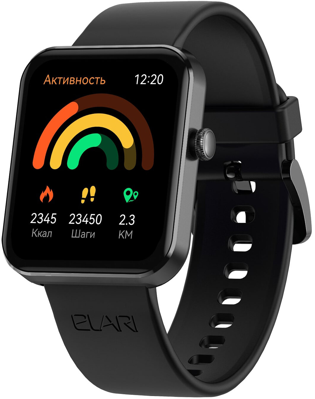 Умные часы Elari "Watch Lite", AMOLED, IP68, Bluetooth 5.1, черный