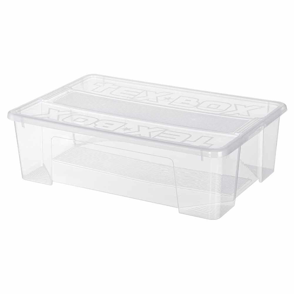 Контейнер бытпласт Tex-Box 434207201, 28л, 57х38х17 см, пластик, с крышкой, прозрачный