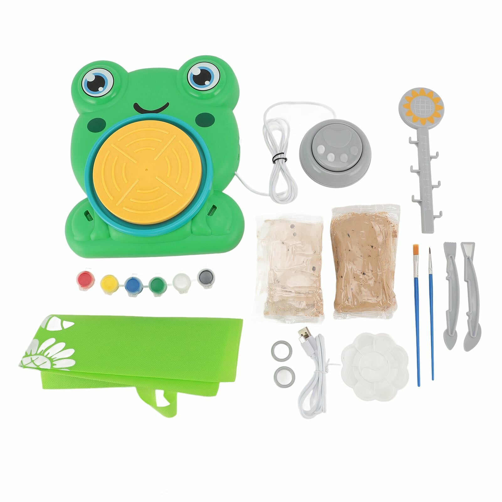 Миниатюрный гончарный круг, набор для изготовления миниатюрной глины, электрический гончарный круг для детей