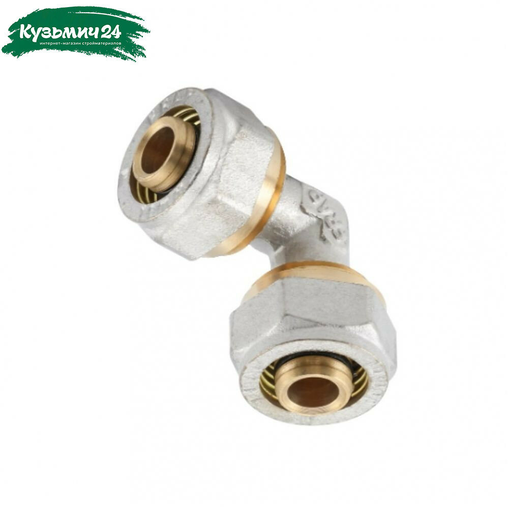 Угольник обжимной Frap F302.1616, 16х16 мм, цанговое соединение, для металлопластиковых труб