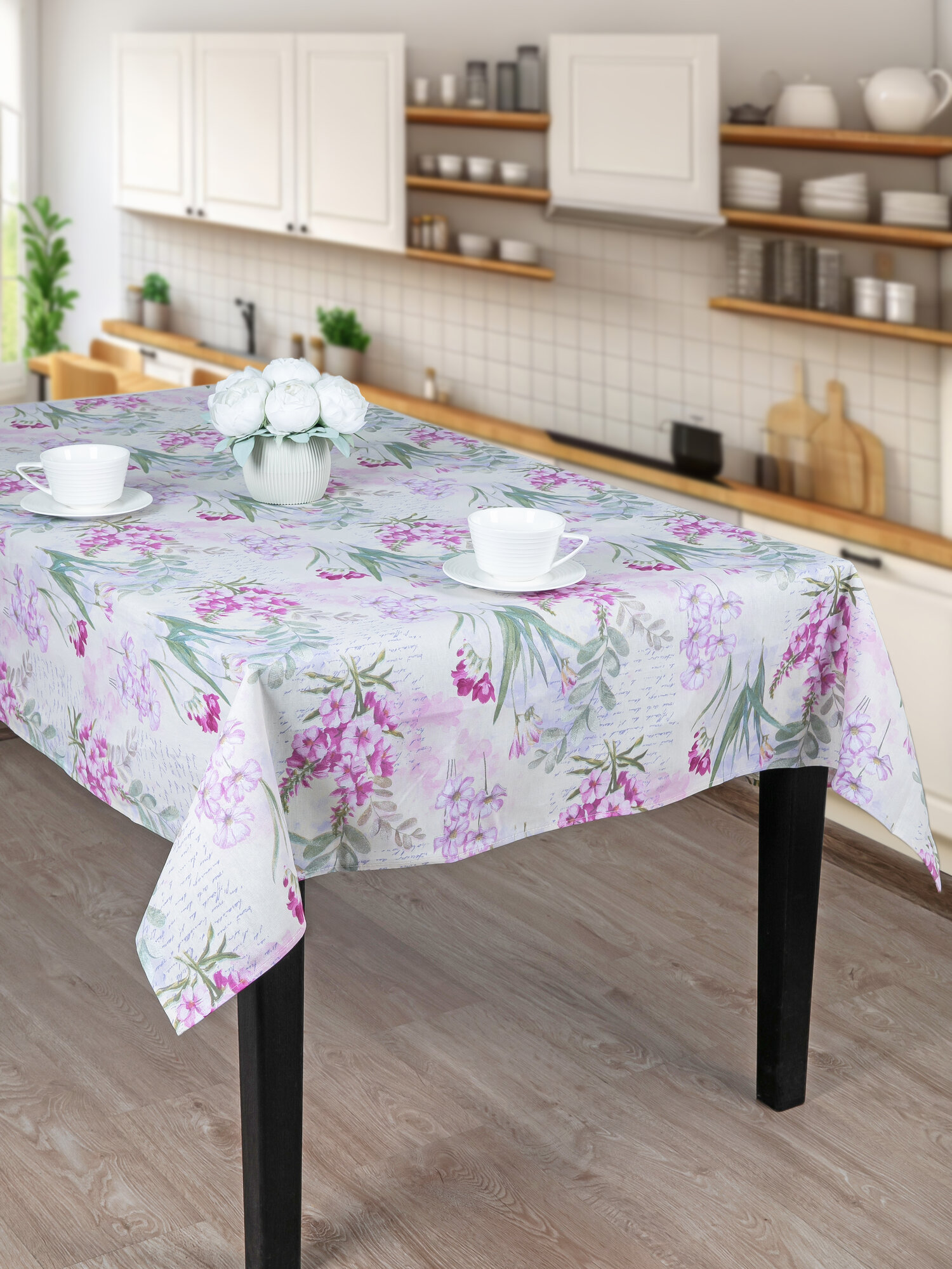 Скатерть из Италии на прямоугольный стол 140х240 см, Servalli / Скатерть 100% хлопок / Прямоугольная скатерть на стол