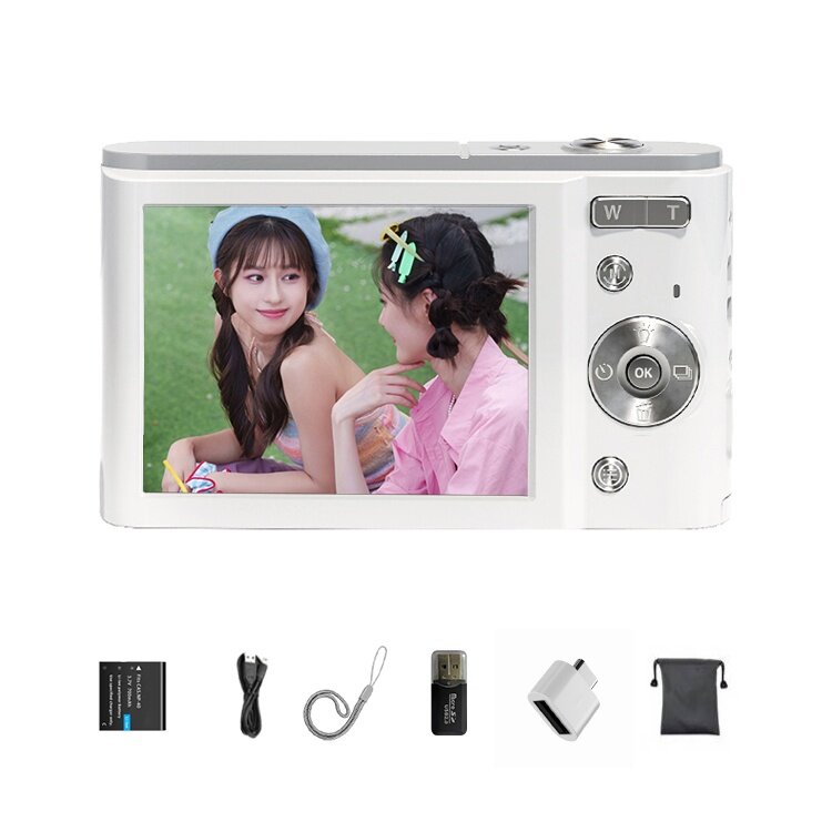 Компактный фотоаппарат унисекс Rainbow Clan Z3 4K HD, cloud initial white