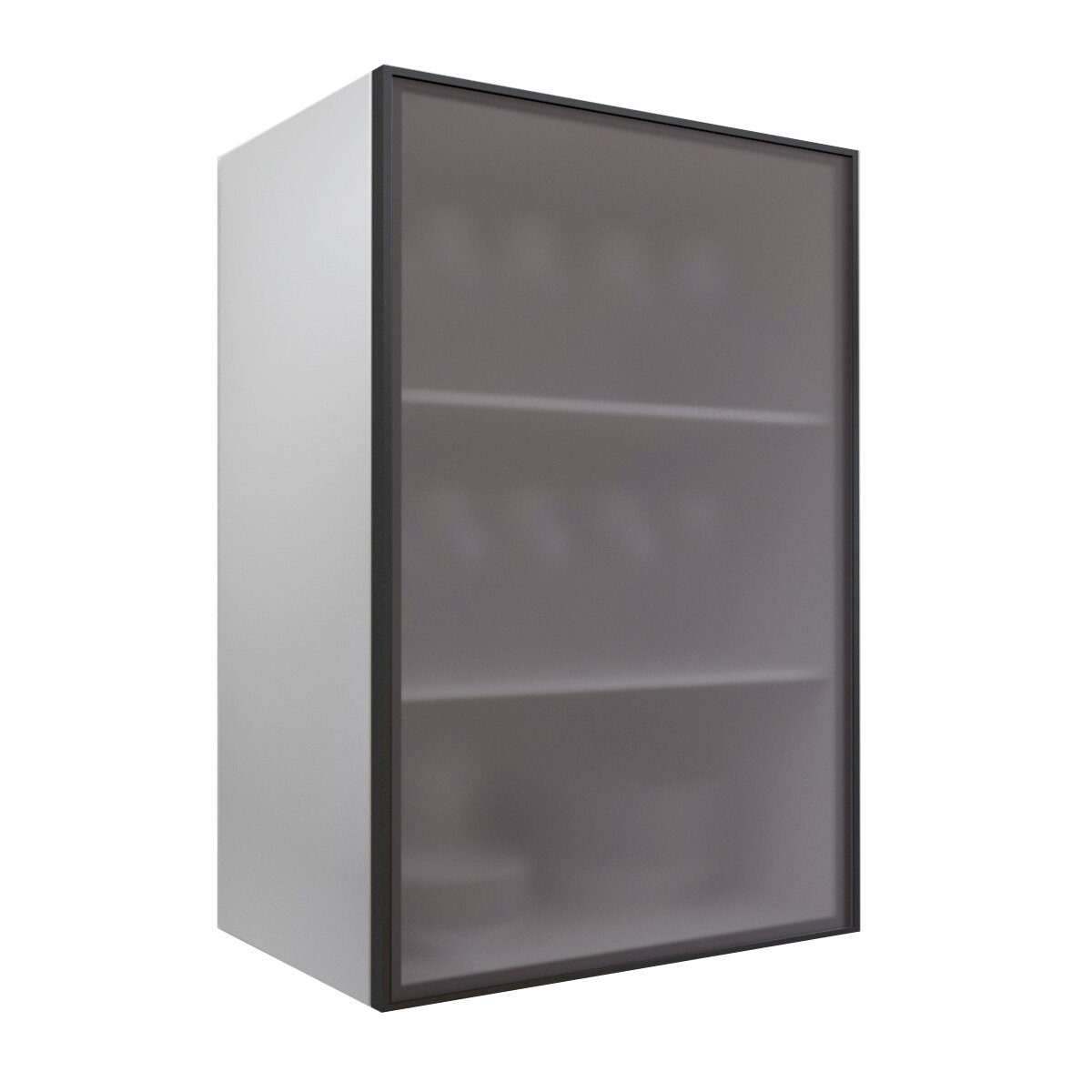 Фасад из алюминиевого профиля со стеклом Aluminum Glass 60х90х2 см, черный анод/бронза сатинат