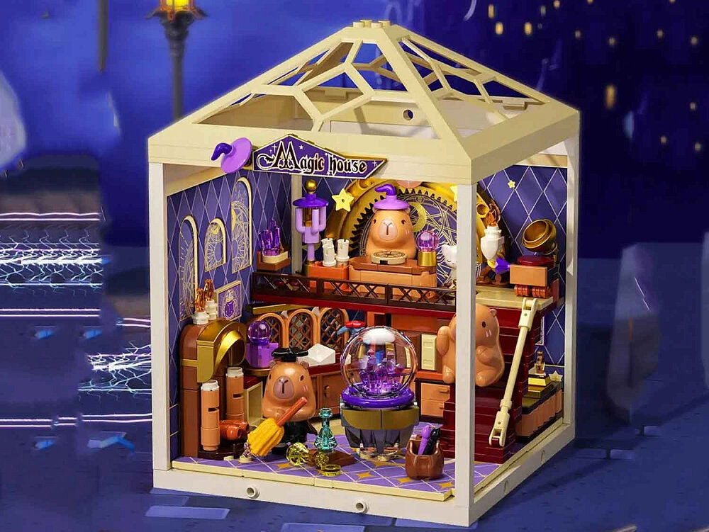 Конструктор JAKI FK022 Конструктор Капибары в магазине волшебства