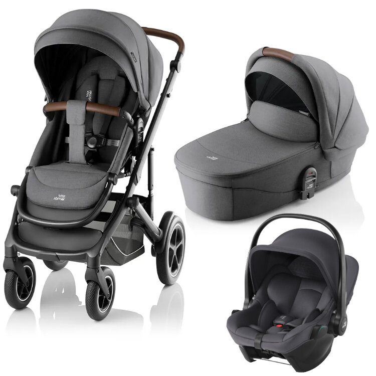 Комплект 3 в 1 Britax Roemer Smile 5Z Style Mineral Grey + BS CORE Midnight Grey