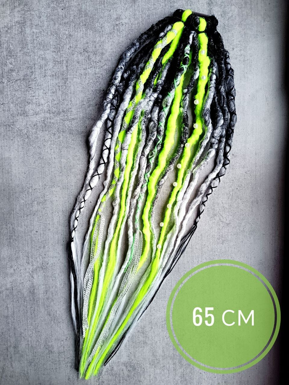 Дреды на резинке, дредорезинка, афрорезинка. Ручная работа. 65 см