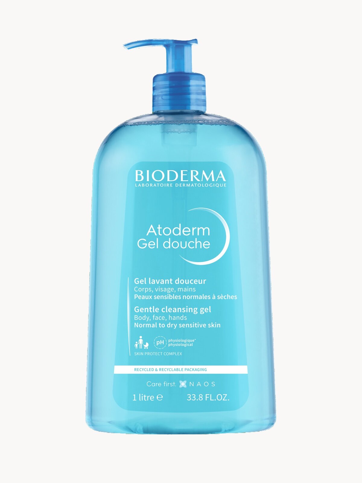 BIODERMA Atoderm Мягкий очищающий гель для душа для нормальной, сухой и атопичной кожи, 1 л
