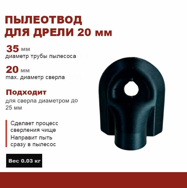 Пылеотвод для дрели/перфоратора