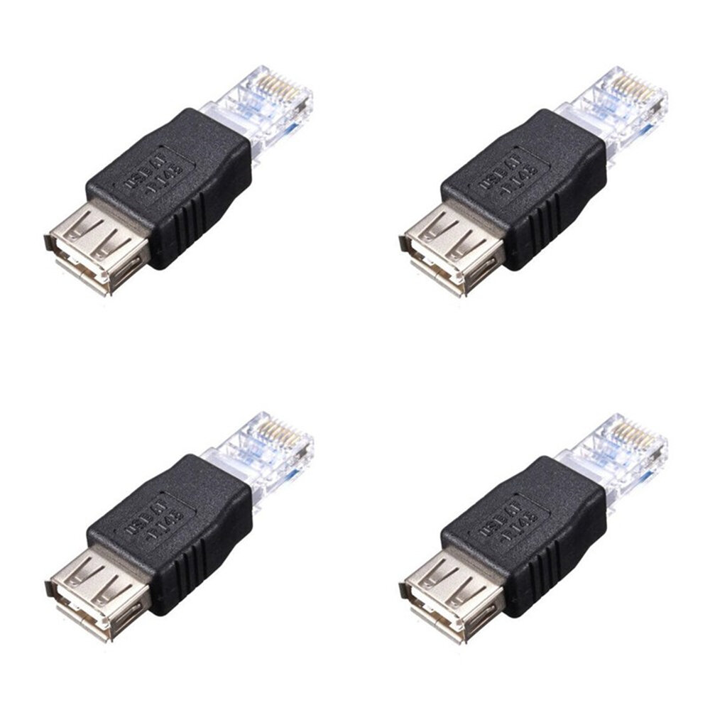 4 Шт Разъем RJ45 для подключения адаптера USB AF A к Розетке Локальной сети Ethernet Router Plug